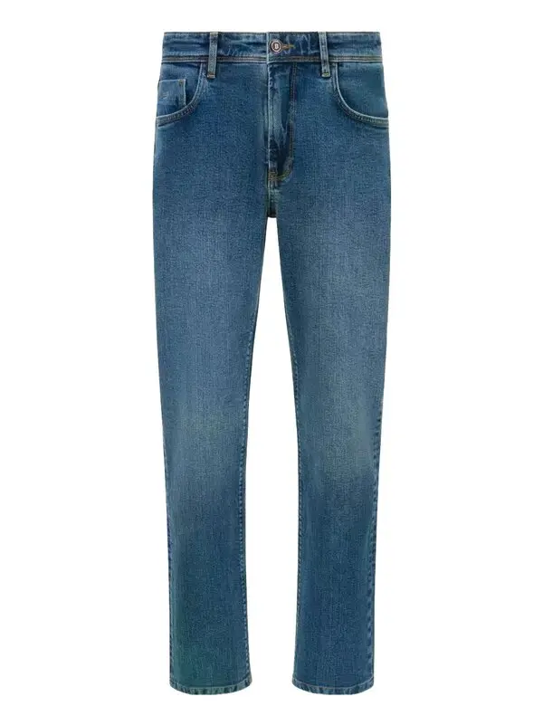 Boggi Milano Five-pocket Stretch Denim Jeans - Blue