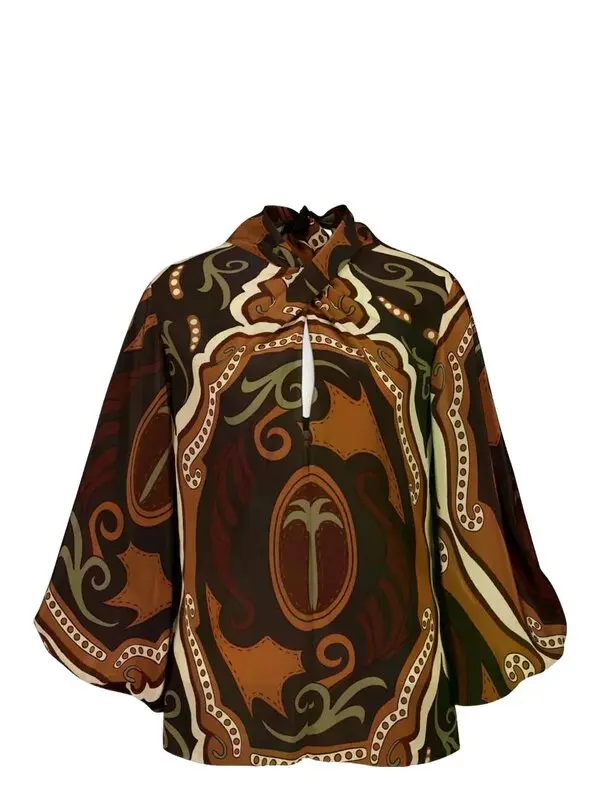 Johanna Ortiz Paisley-print Blouse - Brown