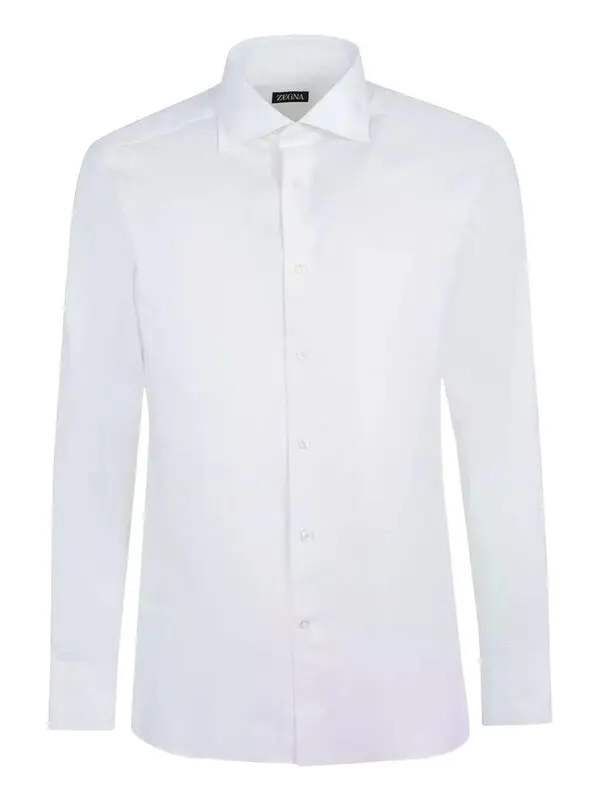 Zegna Long-sleeve Cotton Shirt - White