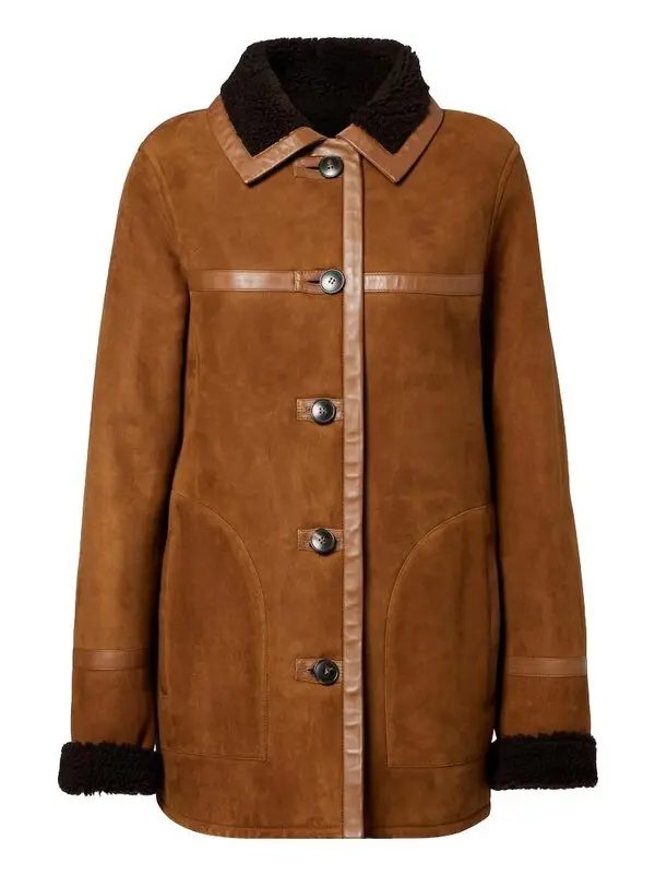 YVES SALOMON Reversible Shearling Coat - Brown