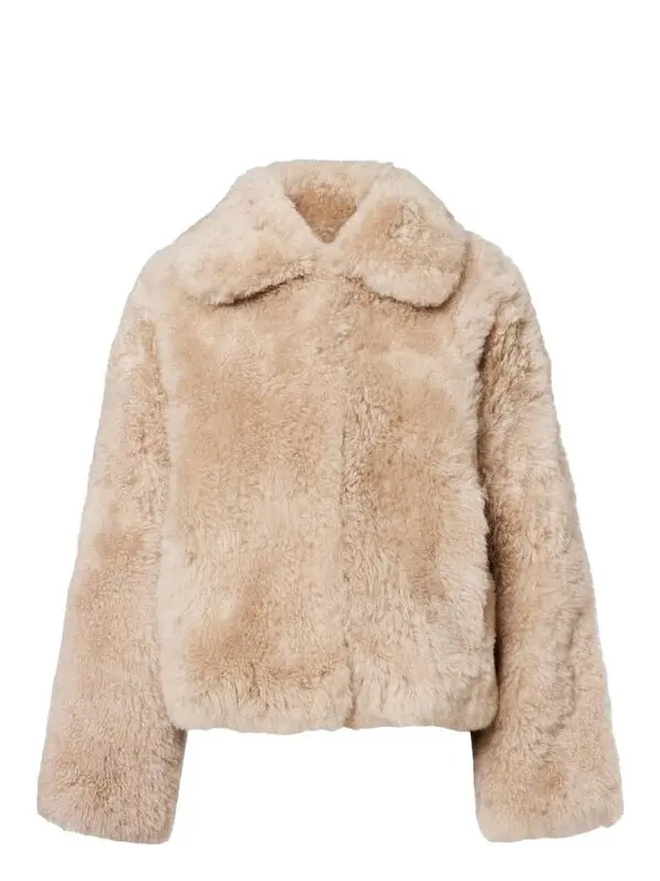 YVES SALOMON Shearling Jacket - Beige
