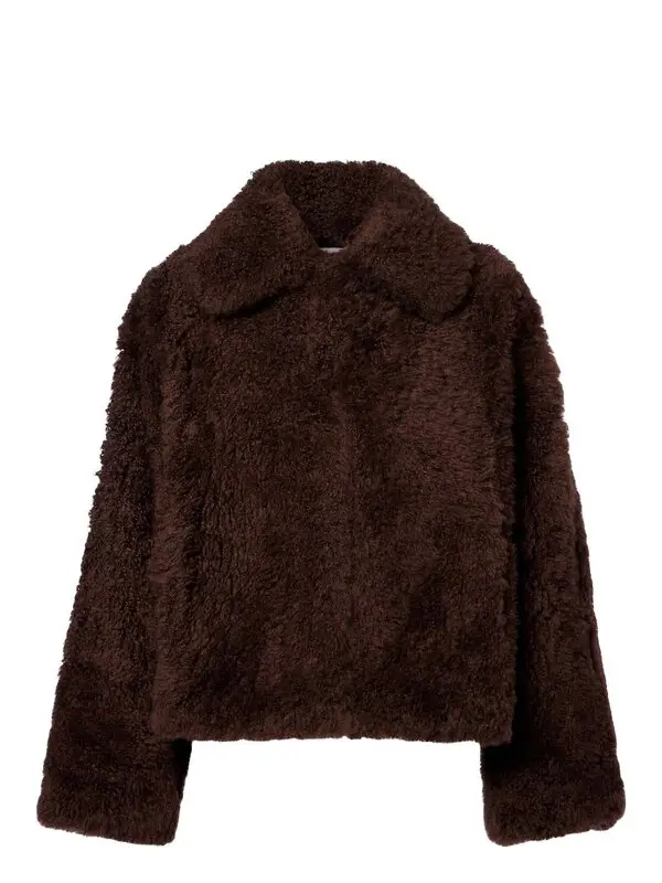 YVES SALOMON Mocha Shearling Jacket - Brown