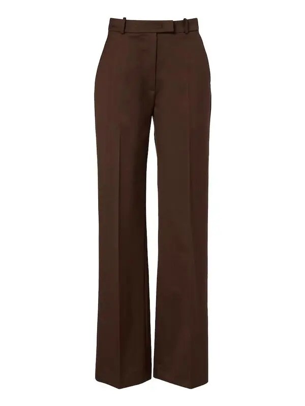 THE FRANKIE SHOP Lenora Straight Pants - Brown