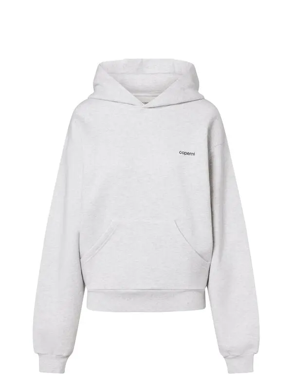 Coperni Logo Cotton-blend Jersey Hoodie - Grey