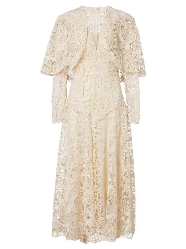 Zimmermann Memento Lace Midi Dress - White