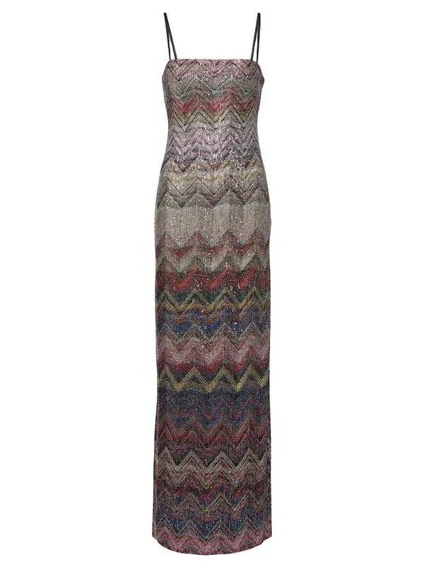 Missoni Zig Zag Embellished Maxi Dress - Multicoloured