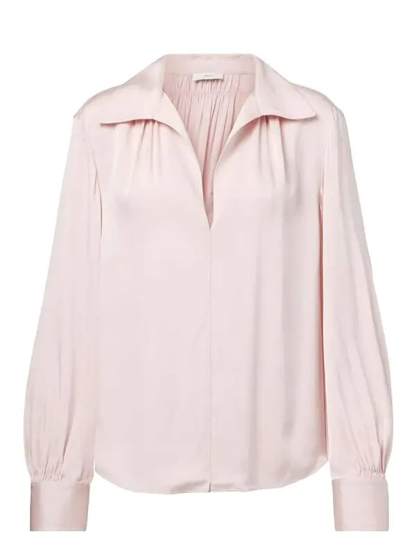 Vince Silk-blend Blouse - Pink