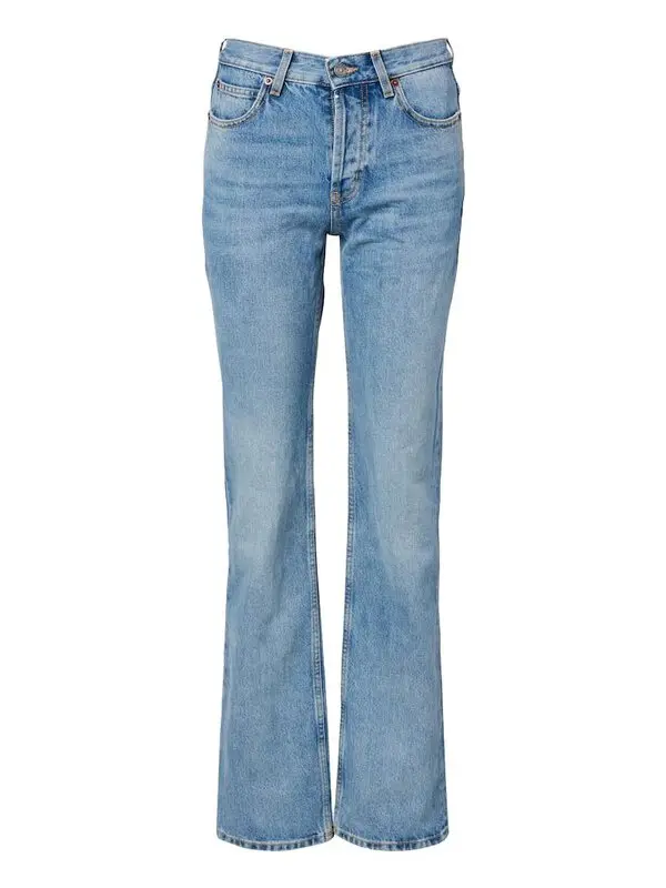 Saint Laurent Mid-rise Bootcut Jeans - Blue