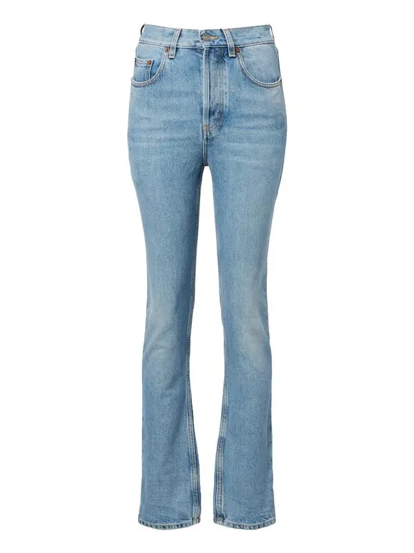 Saint Laurent Mid-rise Bootcut Jeans - Blue