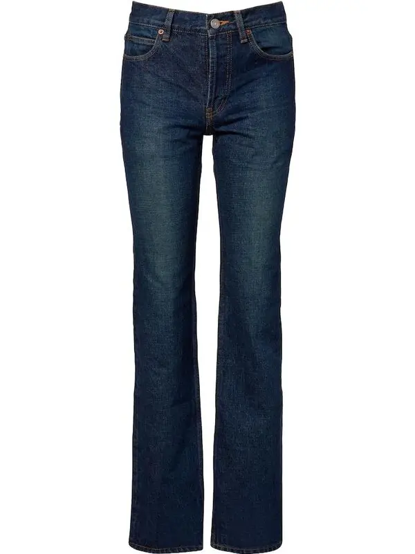Saint Laurent Mid-rise Bootcut Jeans - Blue