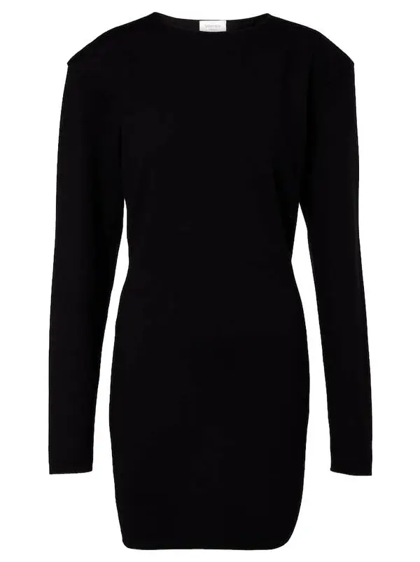 Saint Laurent Wool-blend Minidress - Black