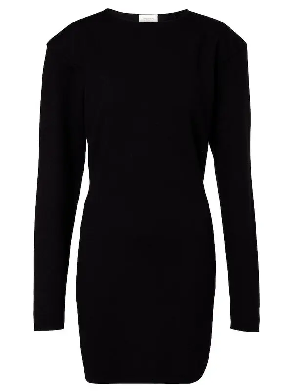 Saint Laurent Wool-blend Minidress - Black