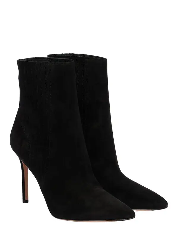 Veronica Beard Lisa 70 Suede Ankle Boots - Black