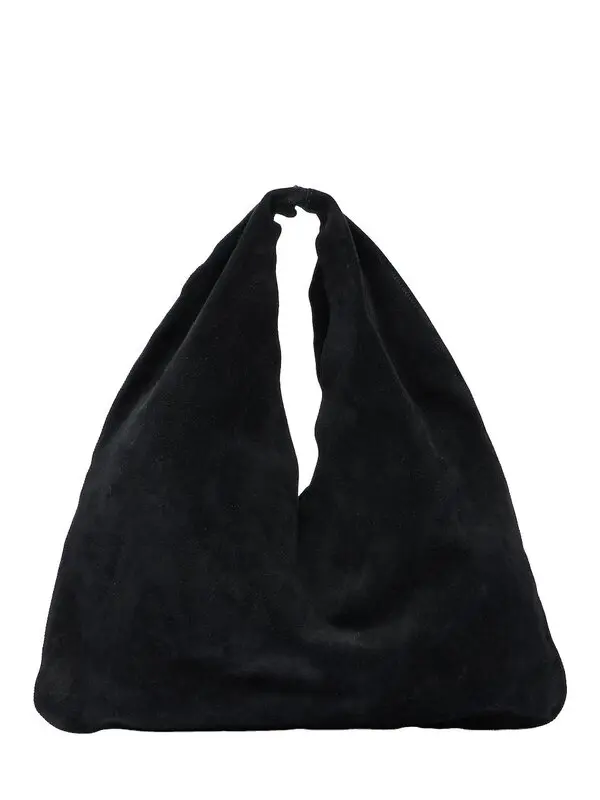 THE ROW Bindle Small Suede Top-handle Bag - Black