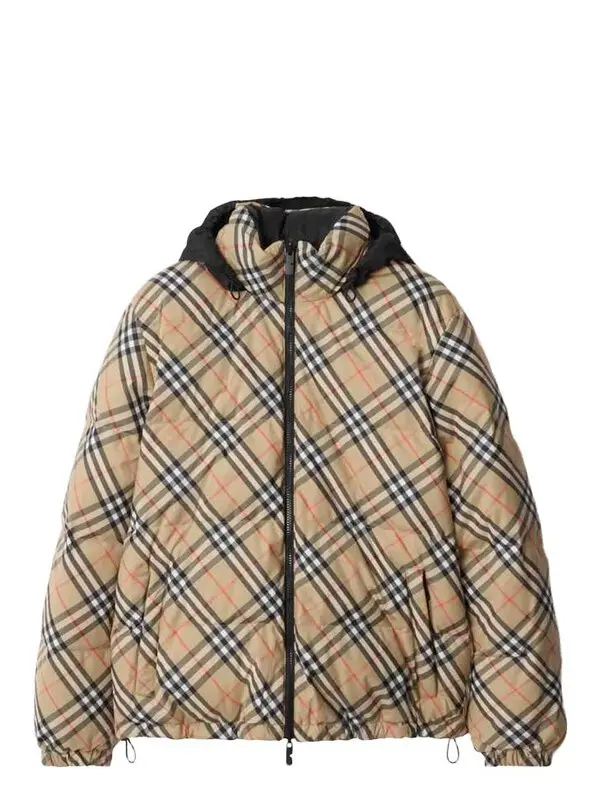 Burberry Reversible Short Puffer - Brown