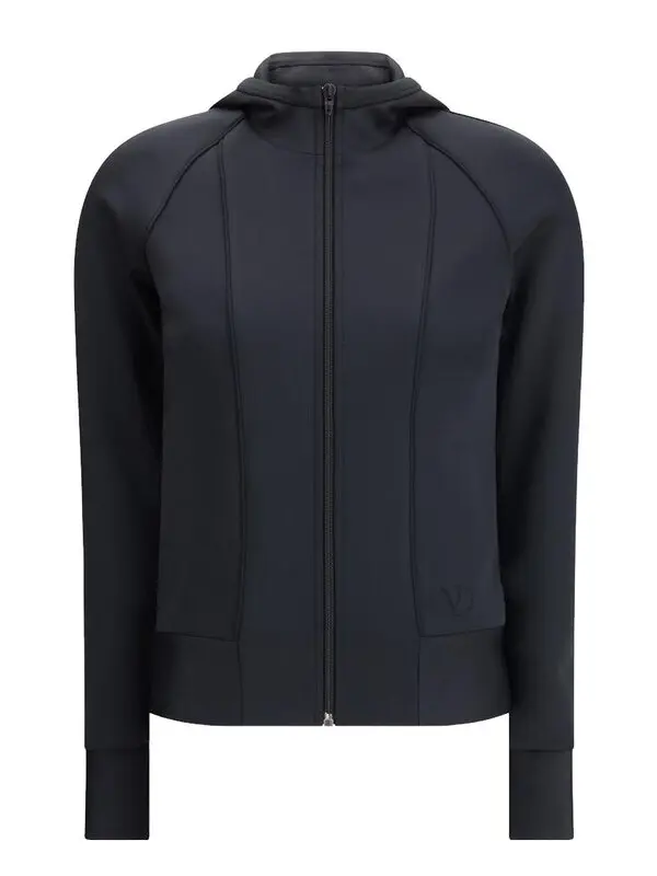 Valentino Garavani Technical Jersey Sweatshirt - Black