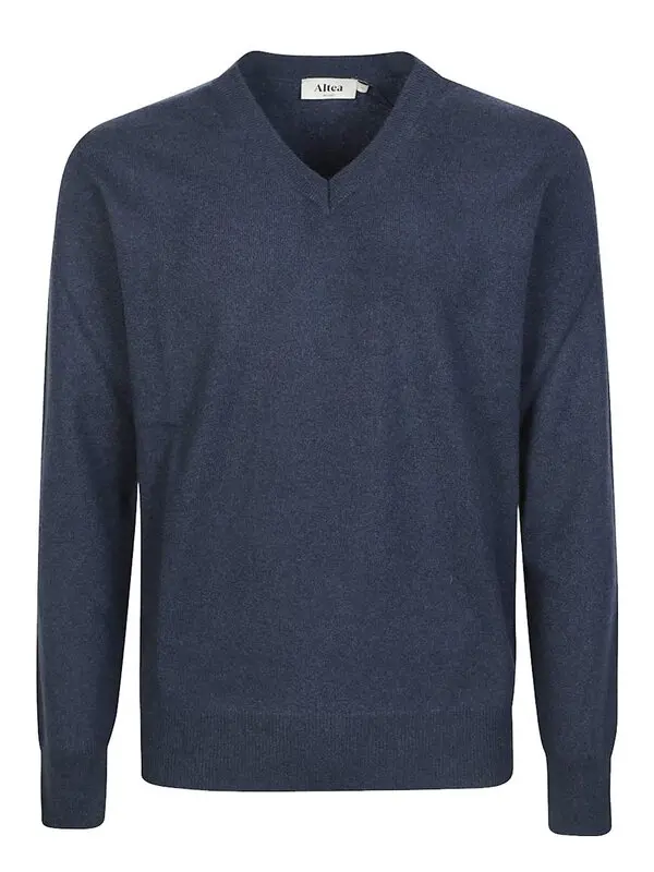Altea V-neck Cashmere Sweater - Blue
