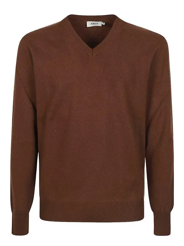 Altea V-neck Cashmere Sweater - Brown