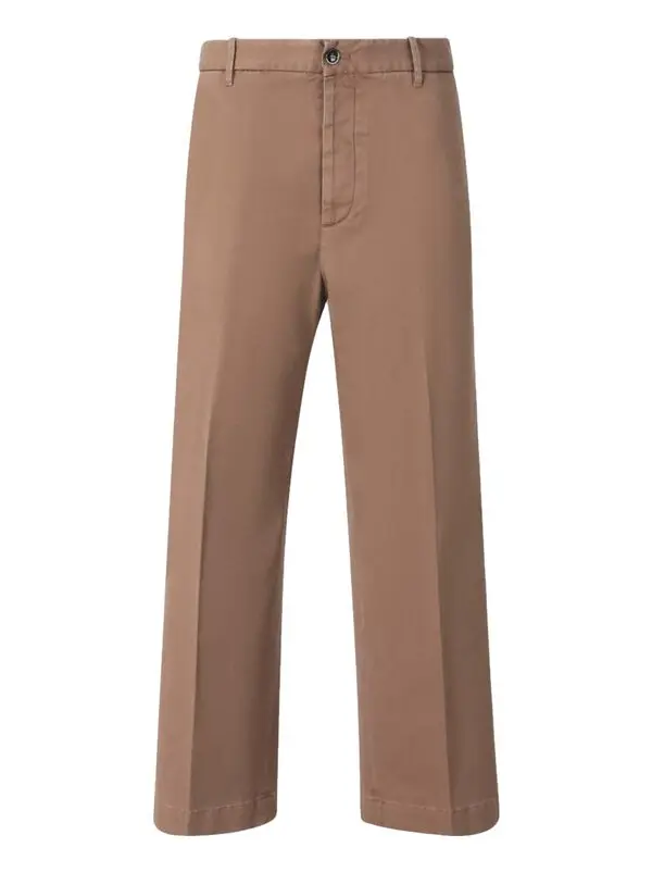 NINE:INTHE:MORNING Casual Straight Leg Pants - Brown