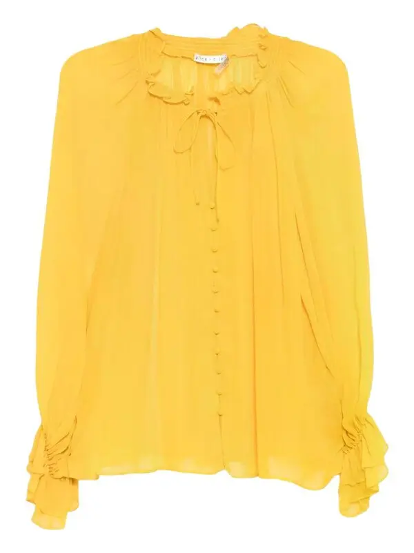 Alice + Olivia Josephine Blouse - Yellow