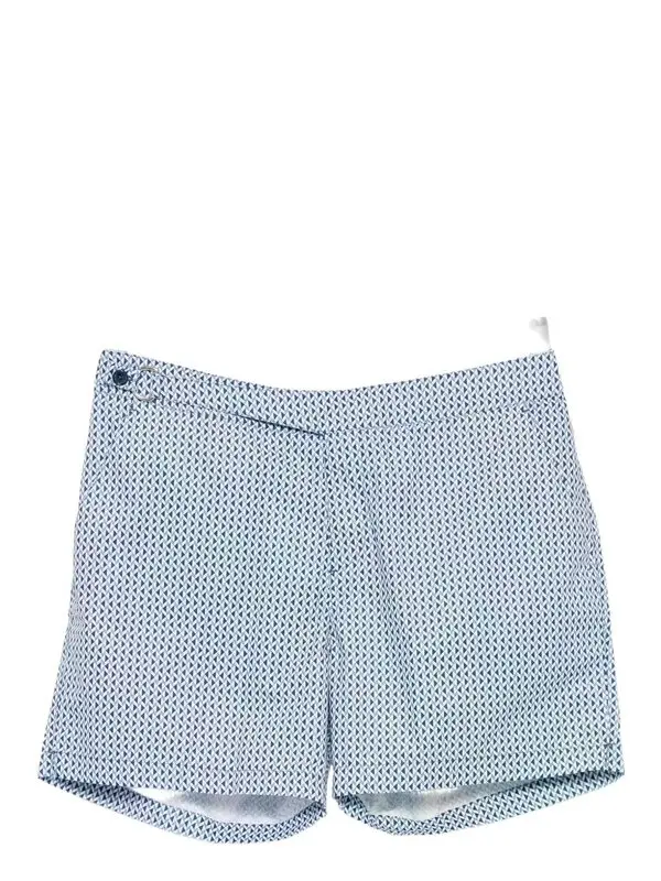 GUSARI Printed Swim Shorts - Blue
