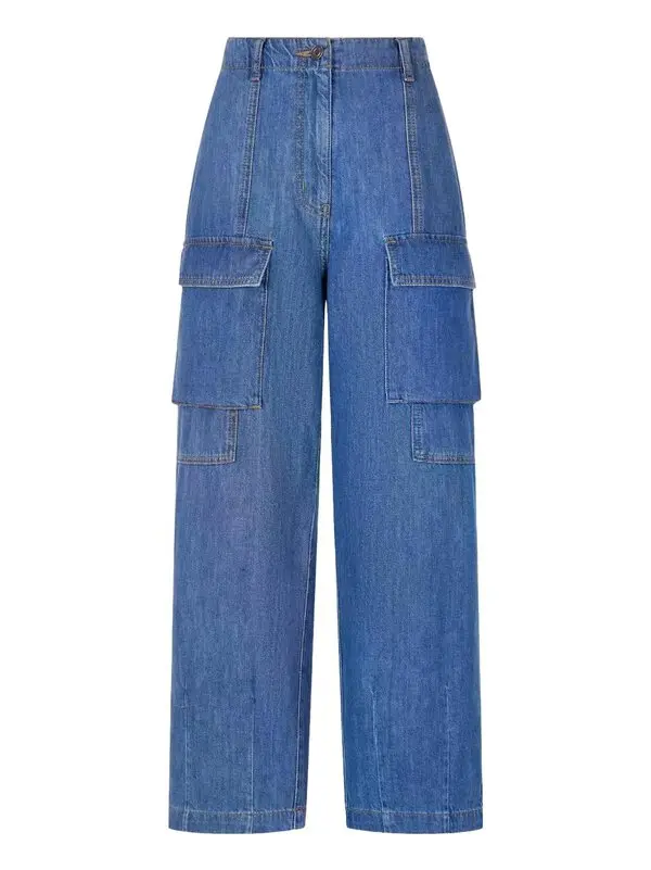 STUDIO TOMBOY Cargo Denim Trousers - Blue