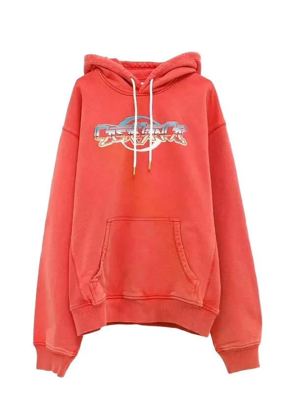 Casablanca Graphic-print Drawstring Hoodie - Red