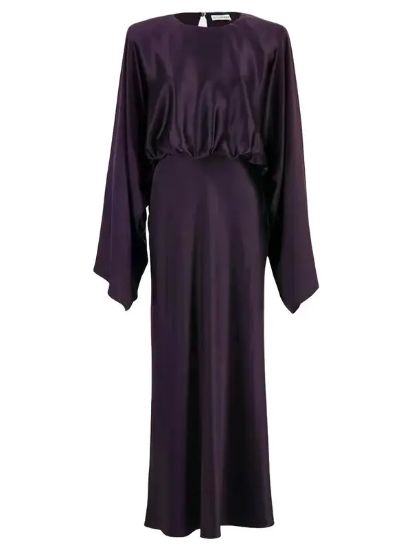 Altuzarra Evinka Long-sleeve Silk Dress - Purple