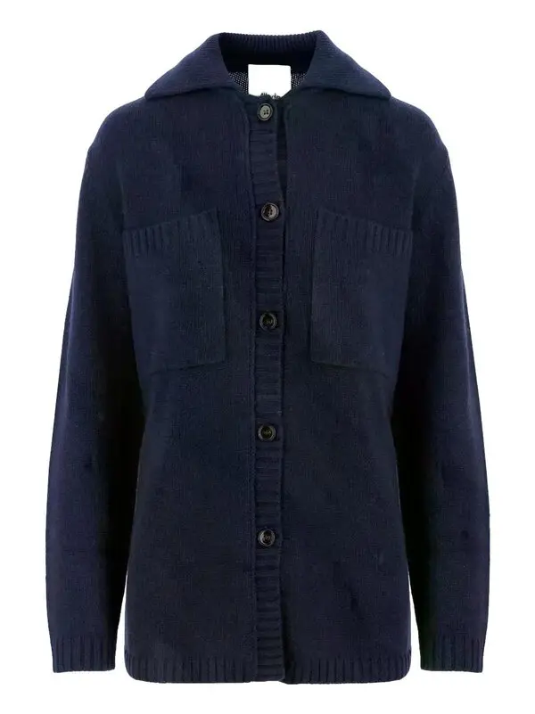 ALLUDE Buttoned Cardigan - Blue