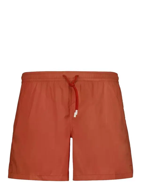 Fedeli Madeira Drawstring-waist Swim Shorts - Orange