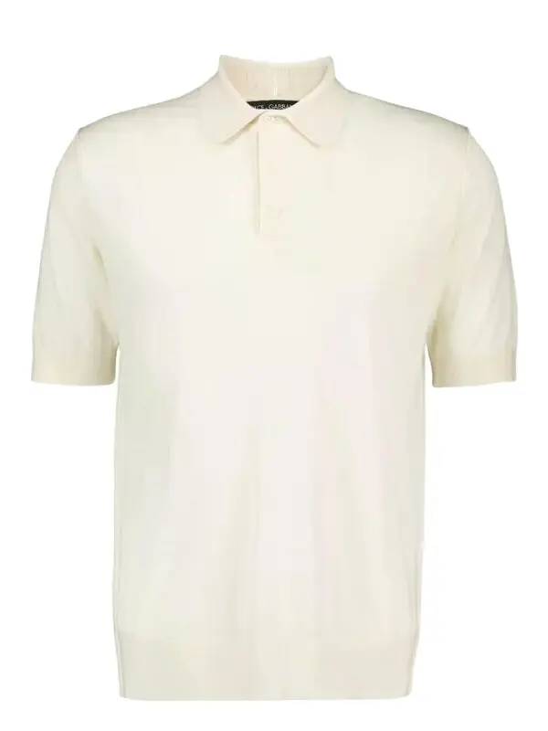 Dolce & Gabbana Cashmere Polo Shirt - White