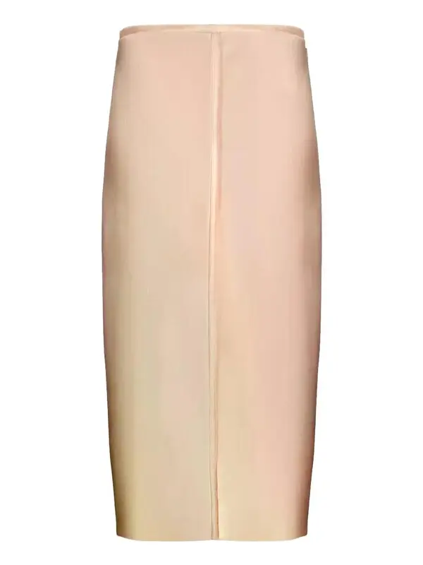 Ami Midi Satin Skirt - Pink