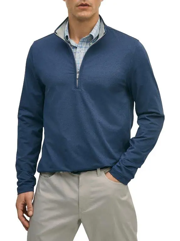 Brooks Brothers Performance Series Half-zip Top - Navy Heather