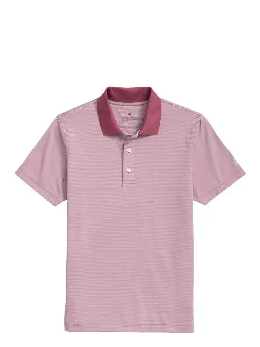 Brooks Brothers Performance Golf Polo - Violet/white