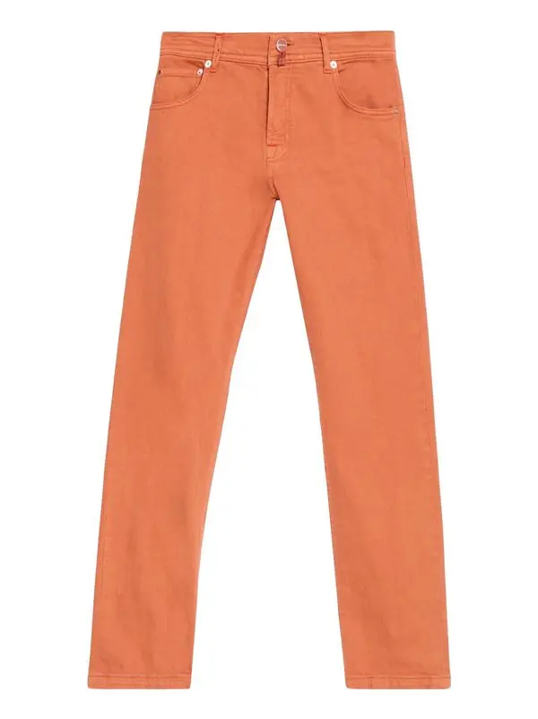 Kiton Kurabo Slim Stretch Five-pocket Pants - Orange