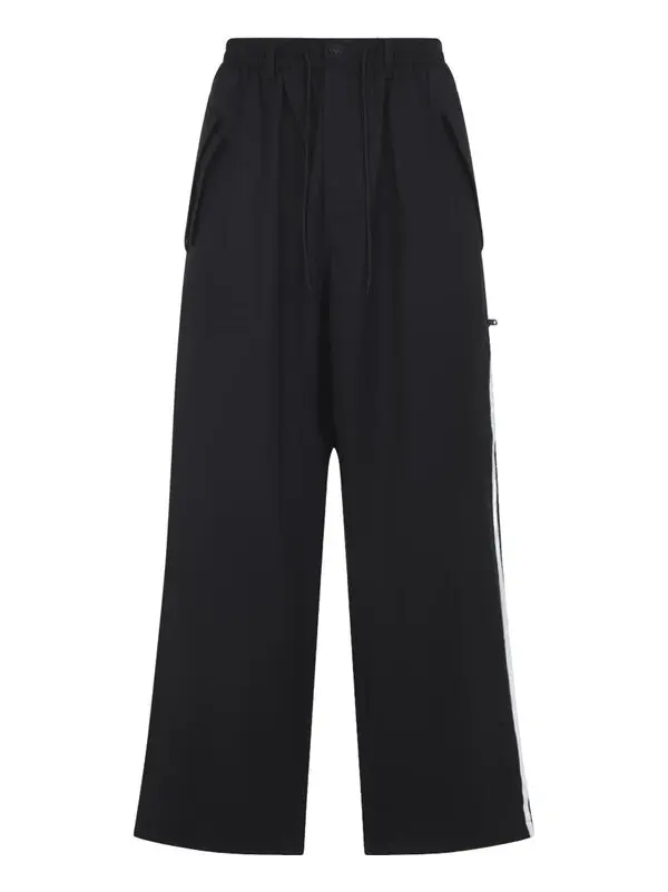 Adidas Wool-blend Wide Leg Pants - Black