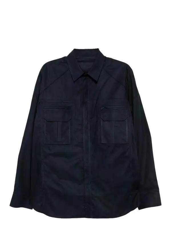 JUUN.J Military Zip-up Shirt - Blue