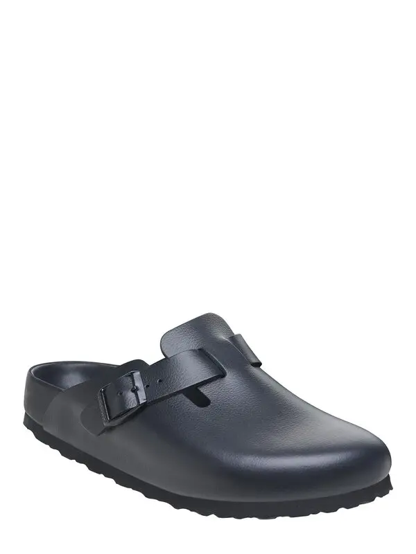 BIRKENSTOCK Boston Natural Leather Clogs - Black