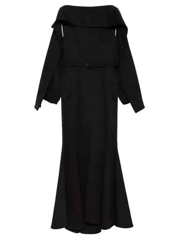 Rokh Long-sleeved Dress - Black