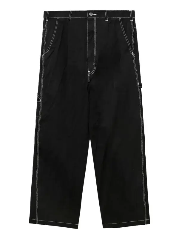 Comme Des Garçons Contrast-stitching Trousers - Black