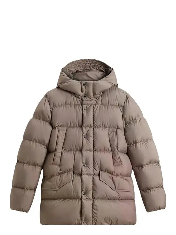 Woolrich Cloud Davis Hooded Puffer Jacket - Brown
