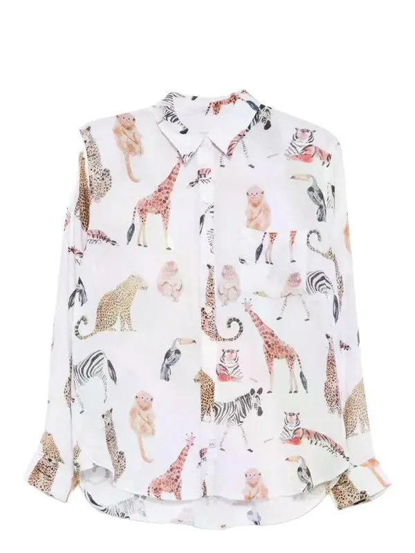 Rails Animal Motif Shirt - White