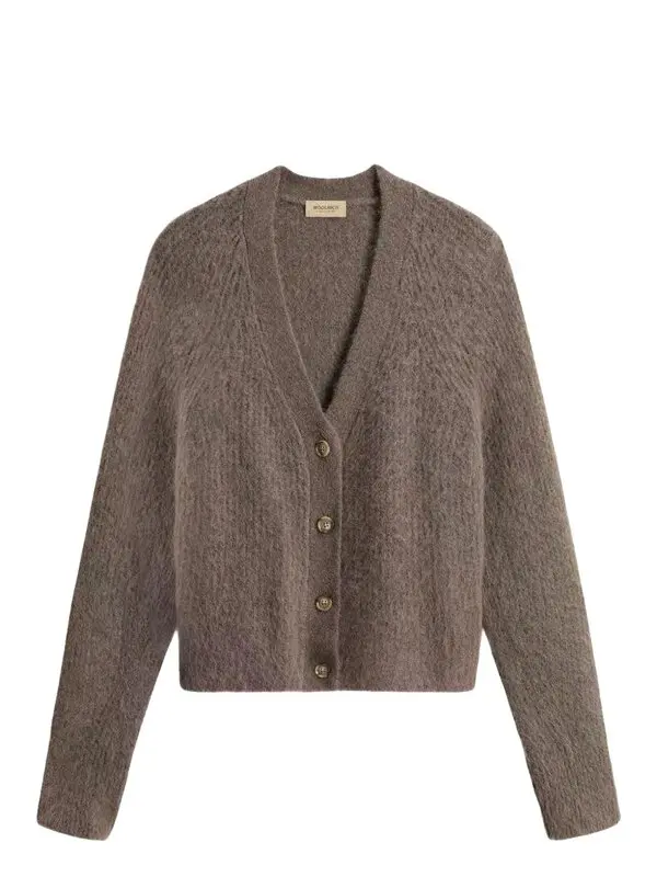 Woolrich Brushed Knit Cardigan - Brown