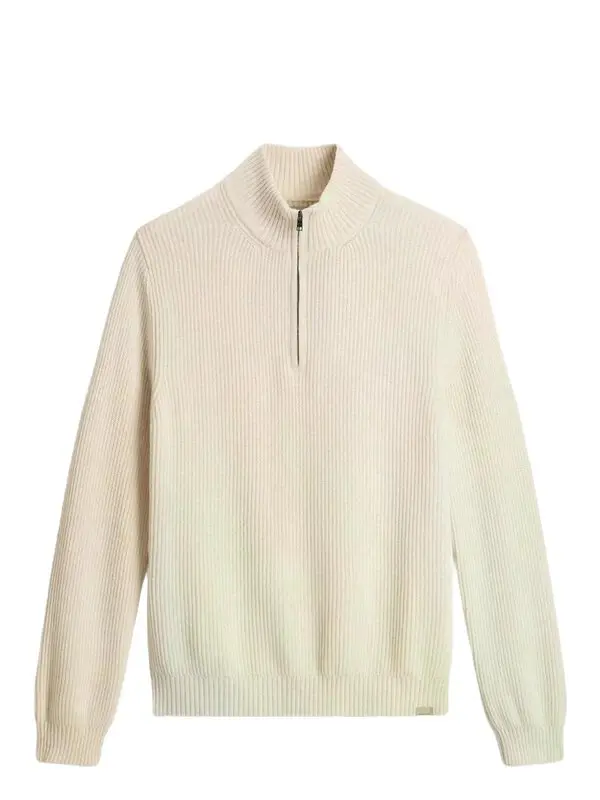 Woolrich Ribbed Half-zip Sweater - Neutrals
