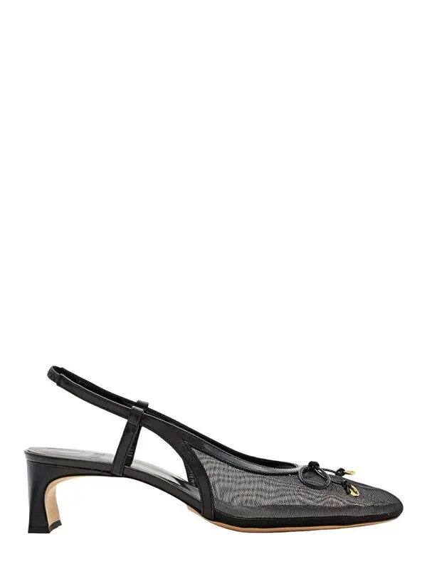 ODISSI Slingback Mesh Pumps - Black