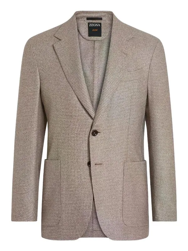 Zegna Houndstooth Blazer - Neutrals