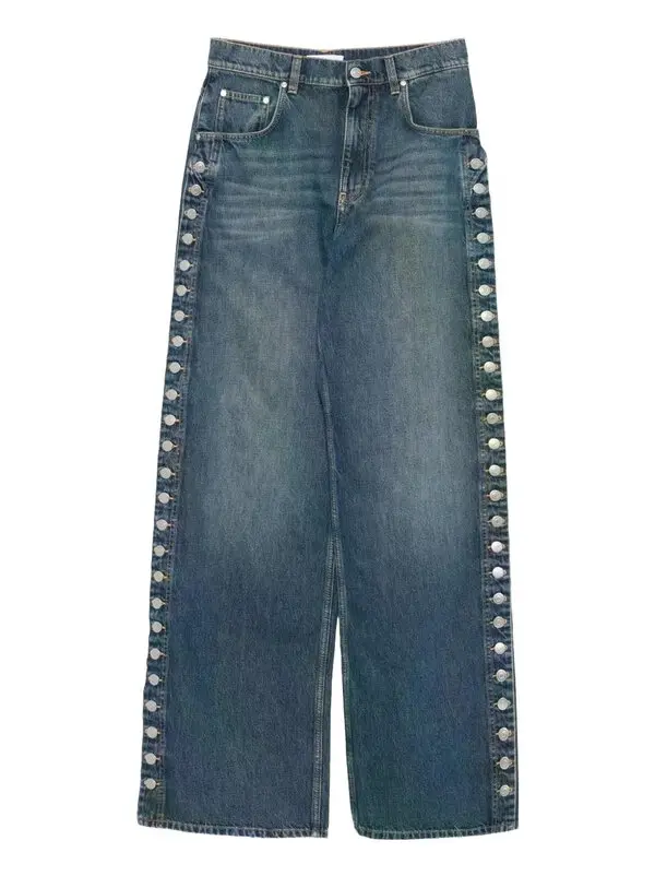 Stella McCartney Button-detailed Straight Leg Jeans - Blue