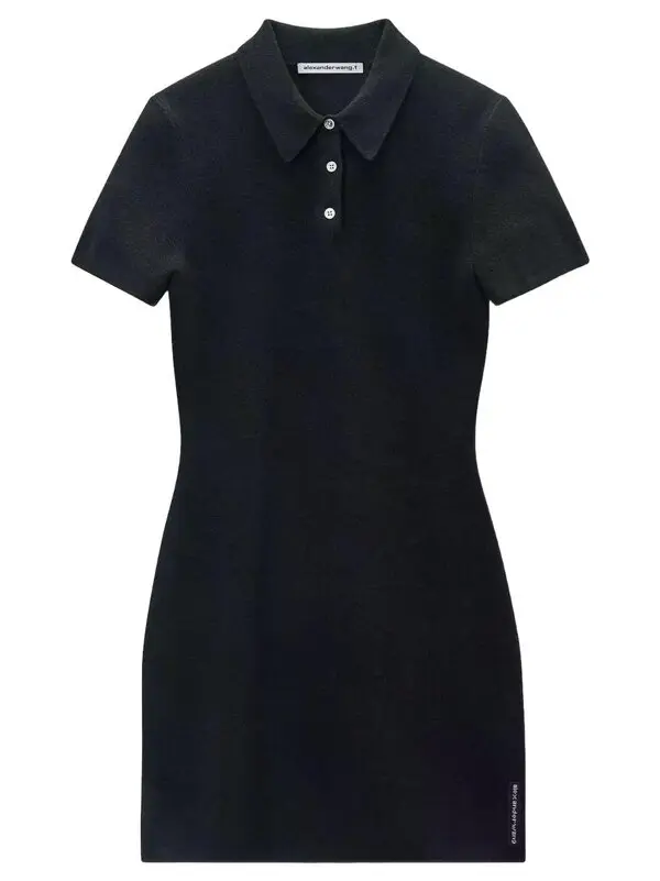 Alexander Wang Polo-neck Knitted Dress - Black