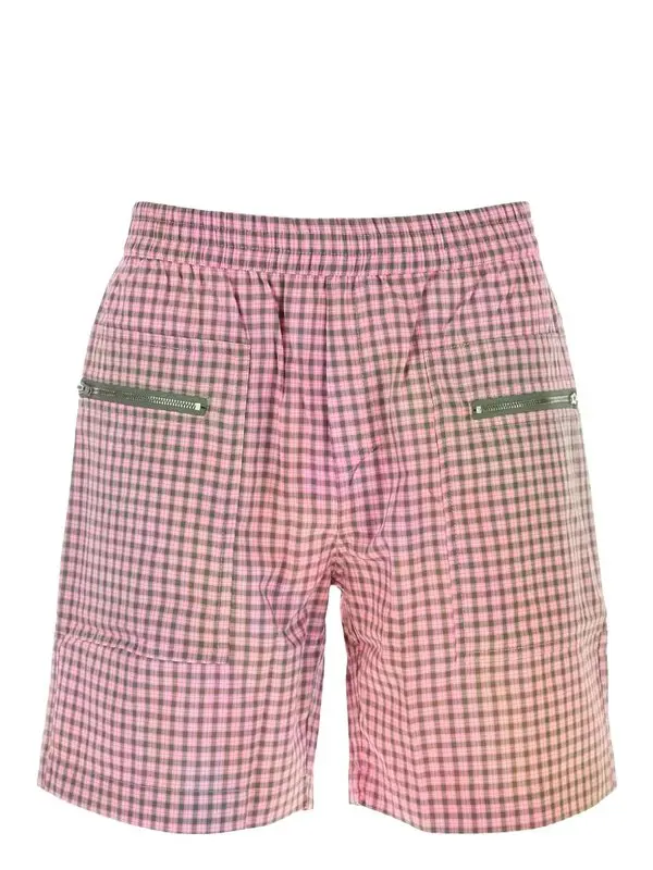Gimaguas Check-pattern Shorts - Pink
