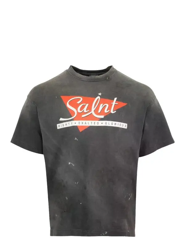 SAINT MXXXXXX Logo-print T-shirt - Black